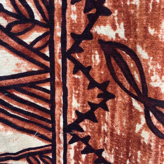 Vintage 1960’s Tapa Designs 100% Cotton Barkcloth Max… - Gem