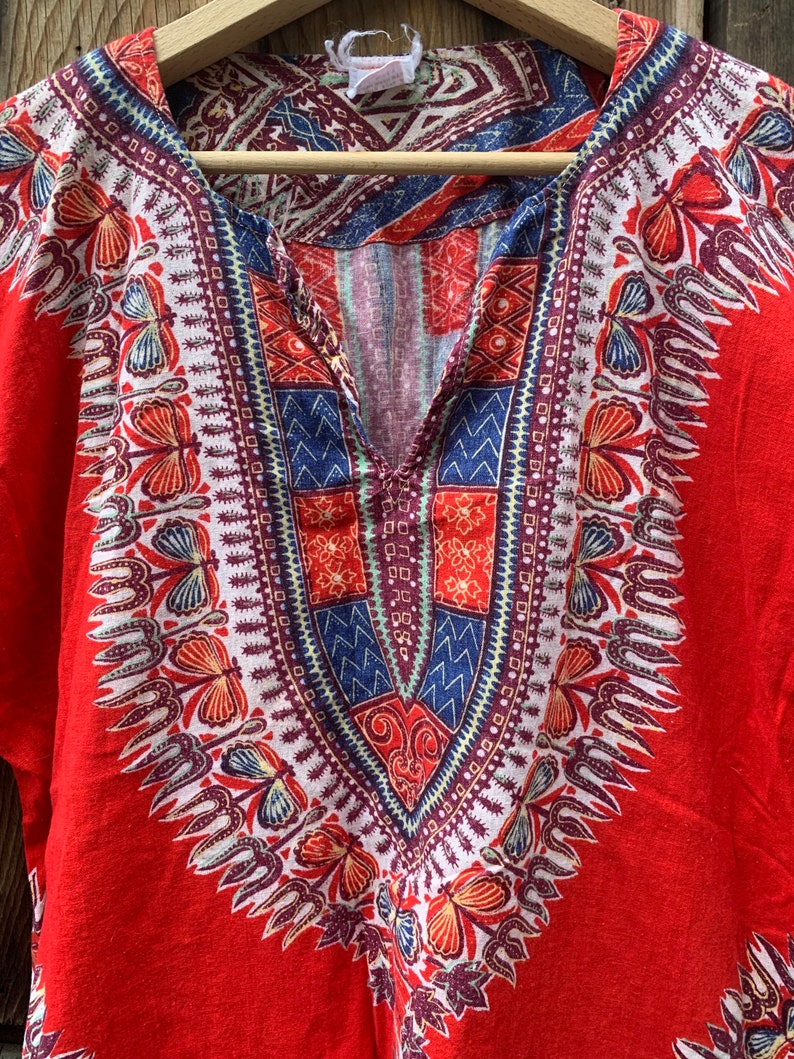 Vintage 1970’s 100% Cotton Dashiki/made in Pakistan/ Bohemian Kaftan - Etsy