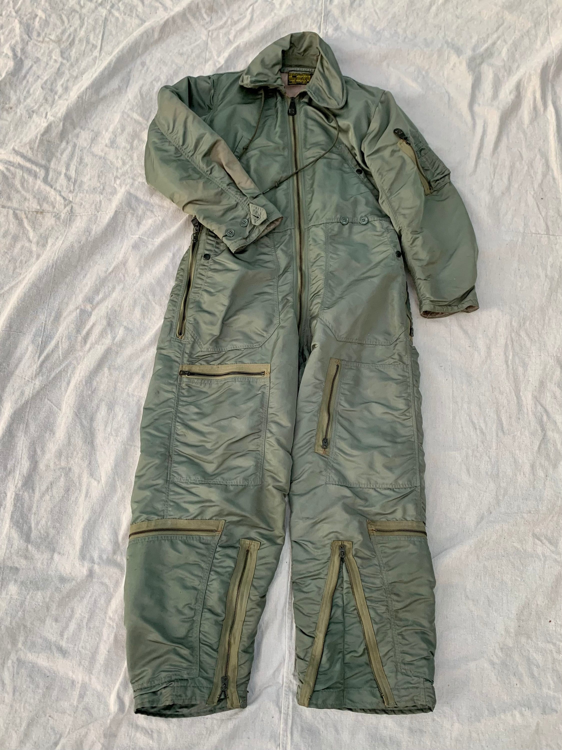 Vintage Pre-60s Rayon & Wool USAF CWU-1P Insulated Flight Coveralls ...