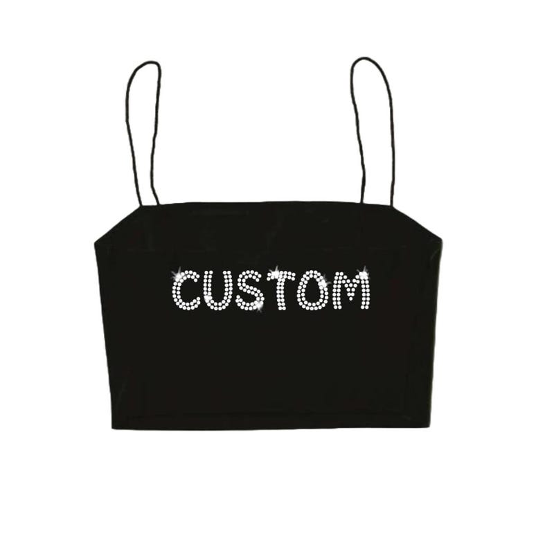 Rhinestone Crop Top - Etsy