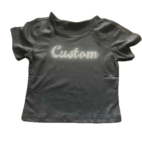 Rhinestone Crop Top - Etsy
