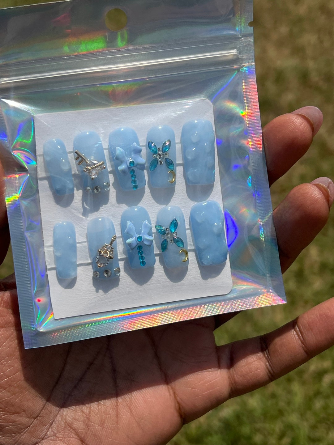 Sailor Mercury Press on Nails - Etsy