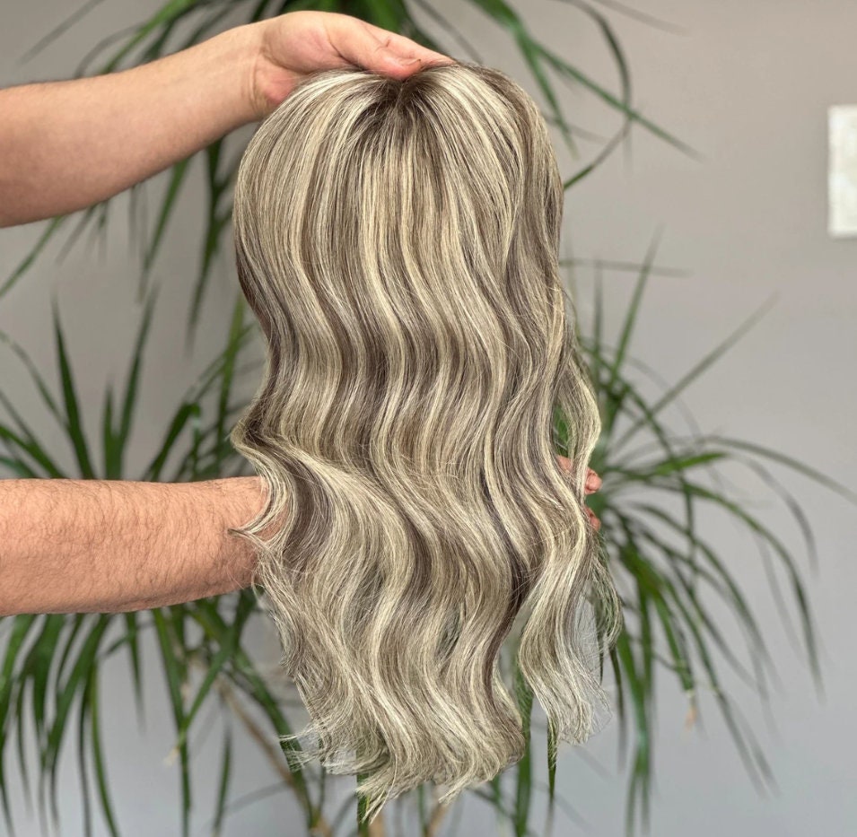 Luxury Lace Base Topper 6x6" | Blonde Balayage | Human Hair Topper ...