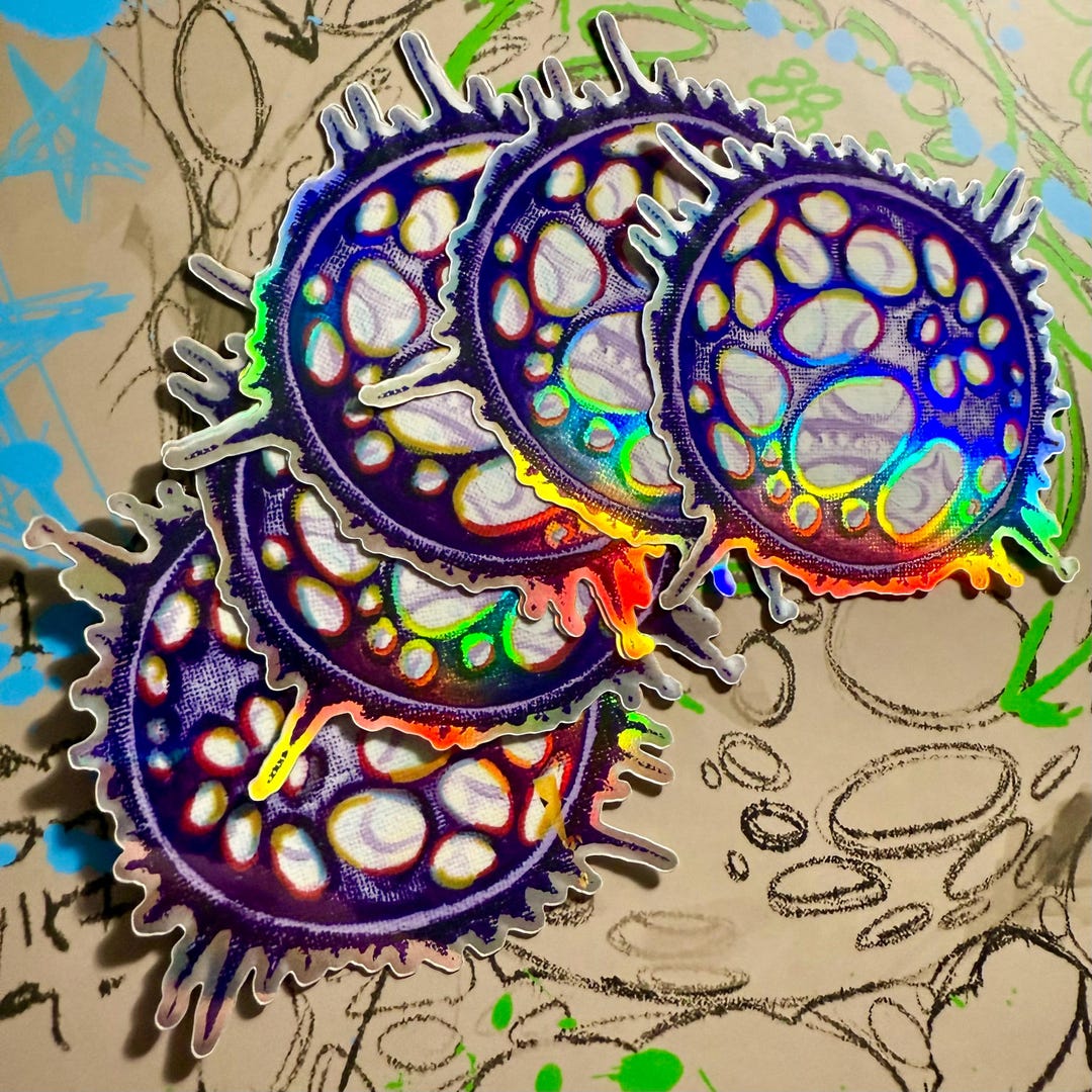 Holographic Hexcore Sticker, Arcane Anime, Vinyl Decal, Waterproof 3x3 ...