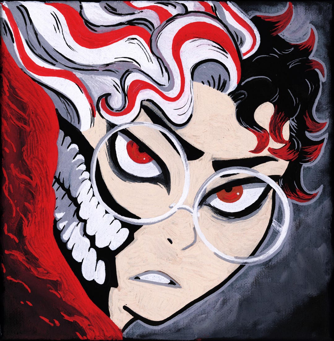 Alien Ghost Anime Art Matte Mini Print 6x6 Handmade - Etsy