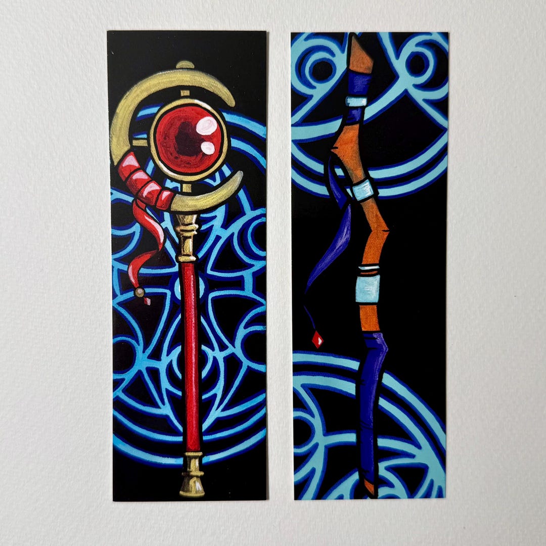 Frieren Elf Mage Staff Bookmark Anime Gift for Book Lovers 2x6 Glossy ...