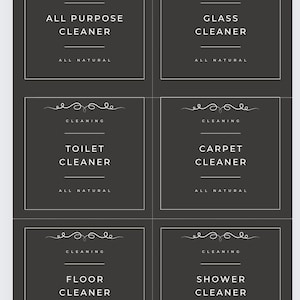Cleaning Product Labels, Home Decor, Organization digital Download - Etsy