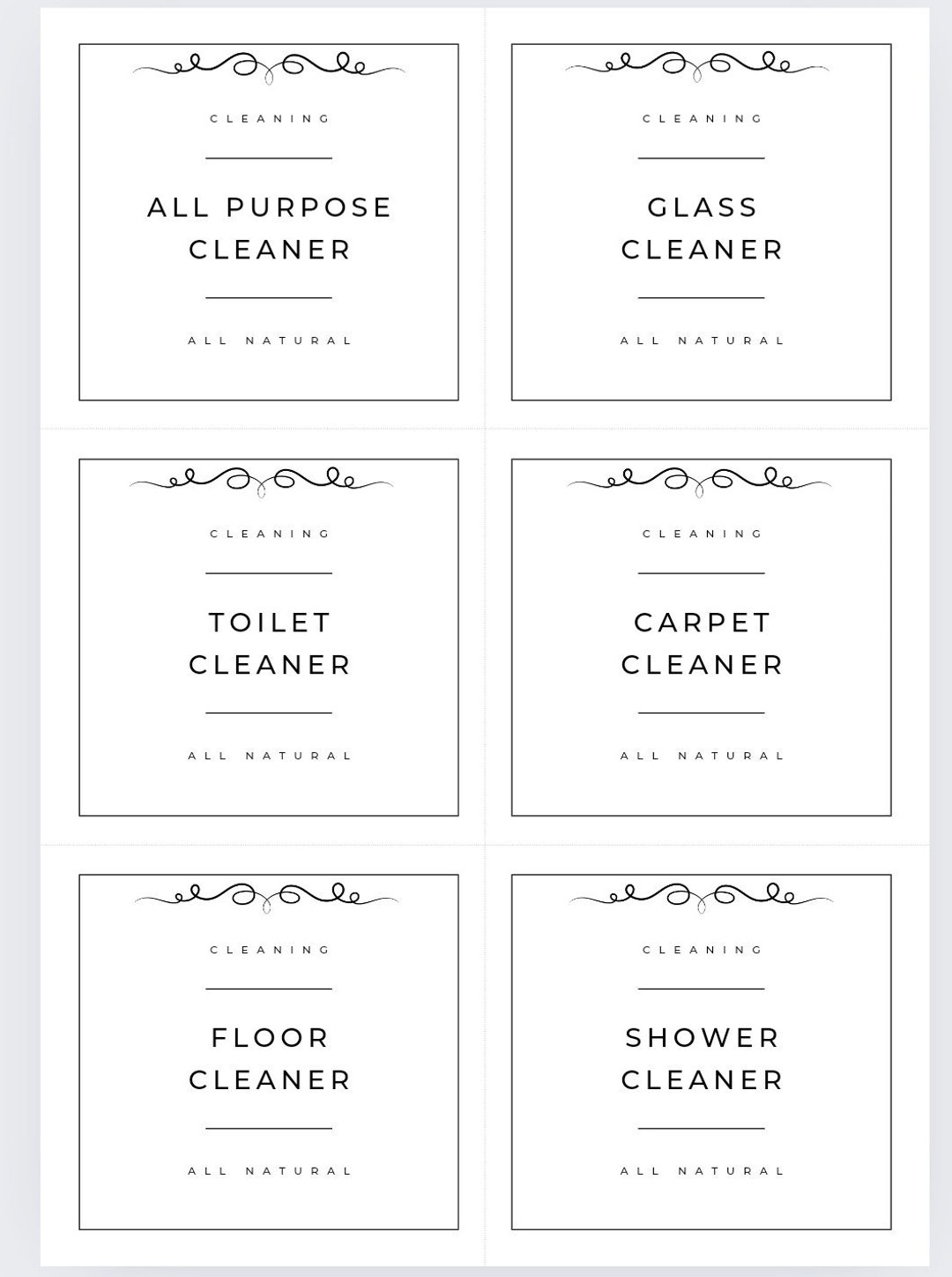Cleaning Product Labels, Home Decor, Organization digital Download - Etsy