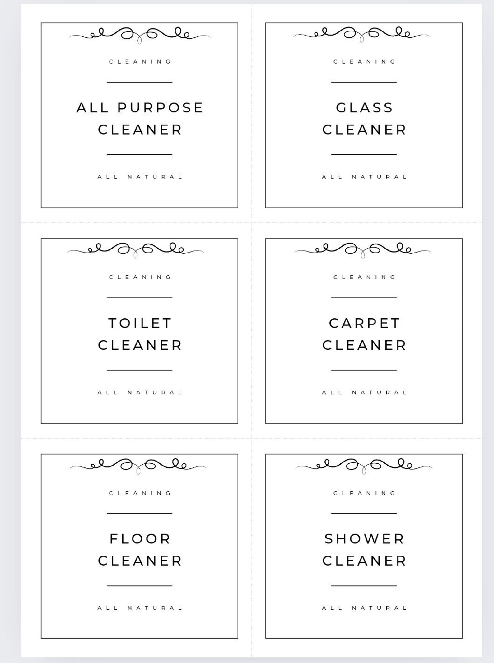 Cleaning Product Labels, Home Decor, Organization digital Download - Etsy