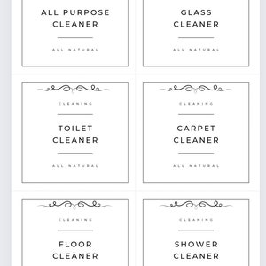 Cleaning Product Labels, Home Decor, Organization digital Download - Etsy