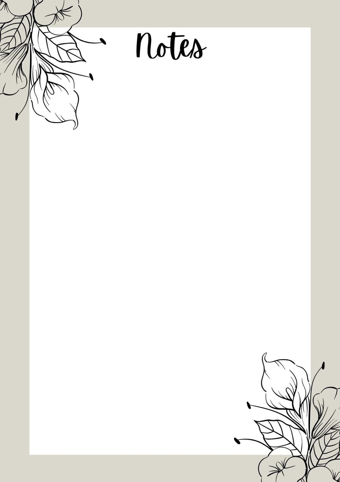 Stationary Note Paper Printable, Note Printable, Stationary Paper, Note ...