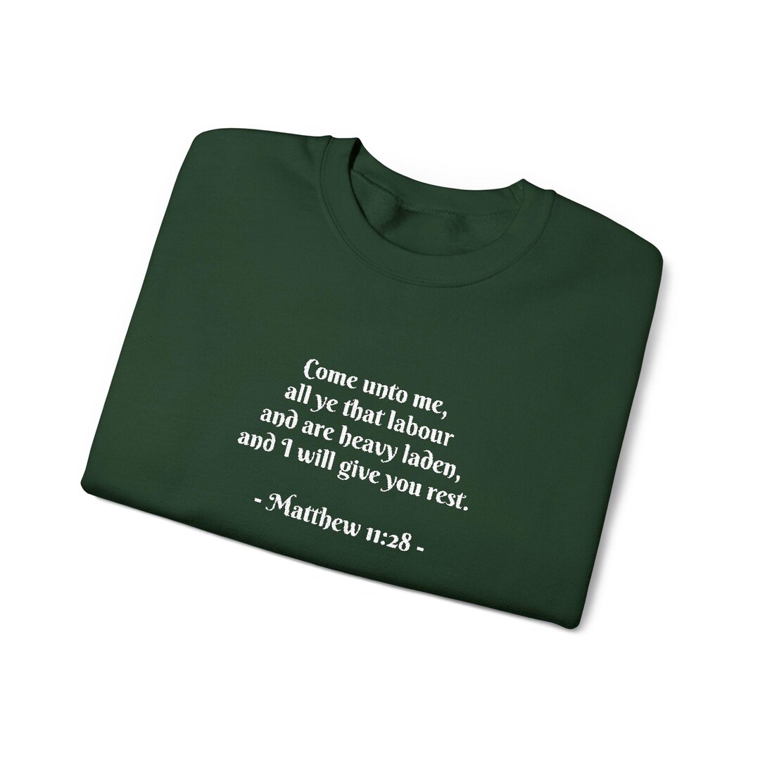 Come Unto Me Matthew 11:28 (or Your Verse!) (embroidery) Scripture ...