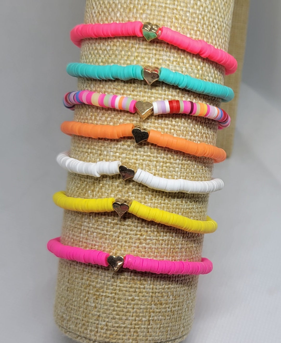Mini Gold Heart Beaded Bracelets - Etsy