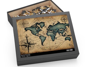 Personalized World Map Jigsaw Puzzle - Etsy
