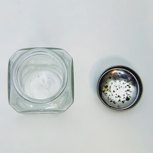 LARGE VINTAGE SALTSHAKER, Clear Glass With Chrome Cap, Art Deco Style ...