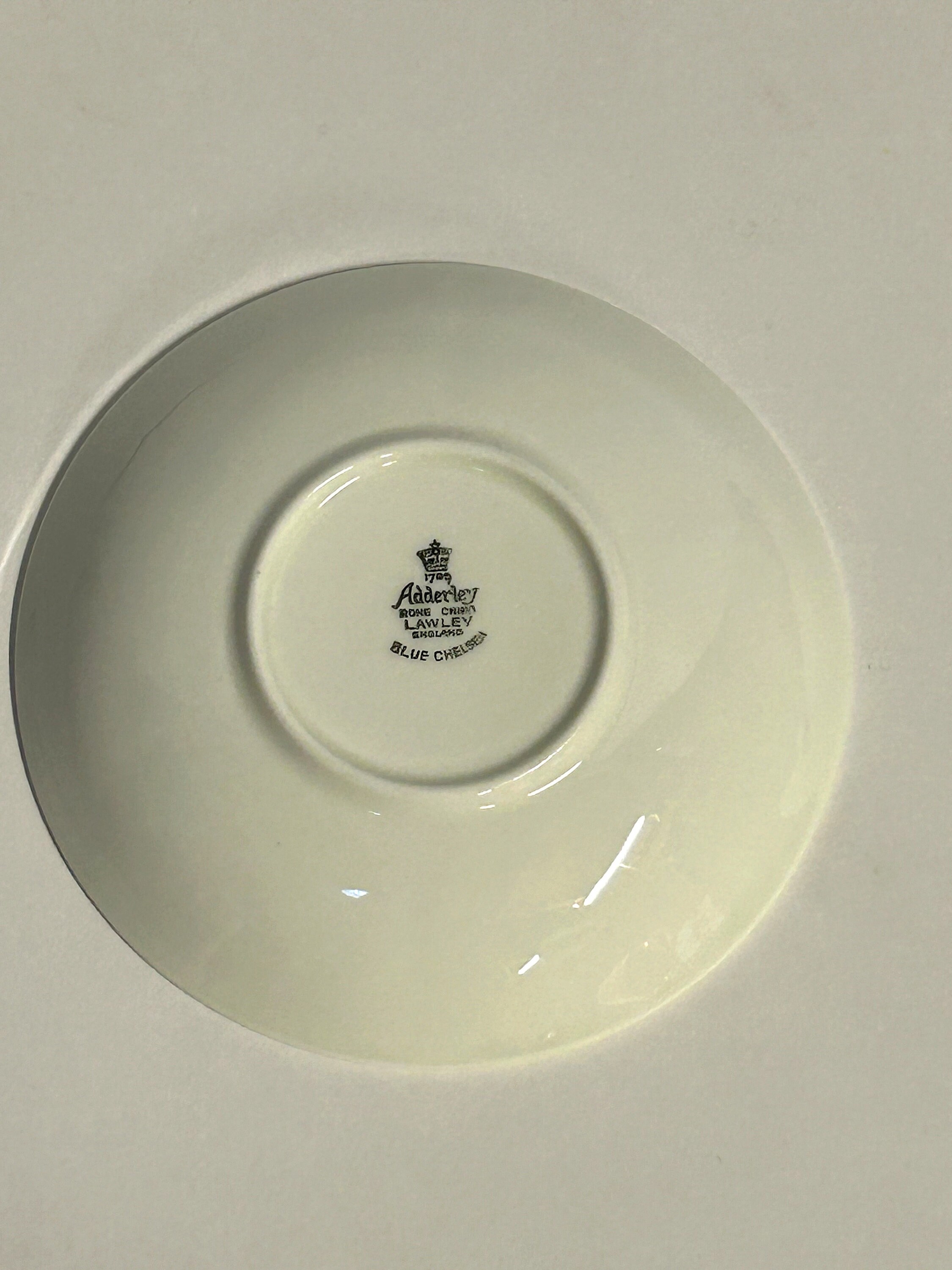 ADDERLEY BONE CHINA, Blue Chelsea Design, Smooth Embossed, Raised ...