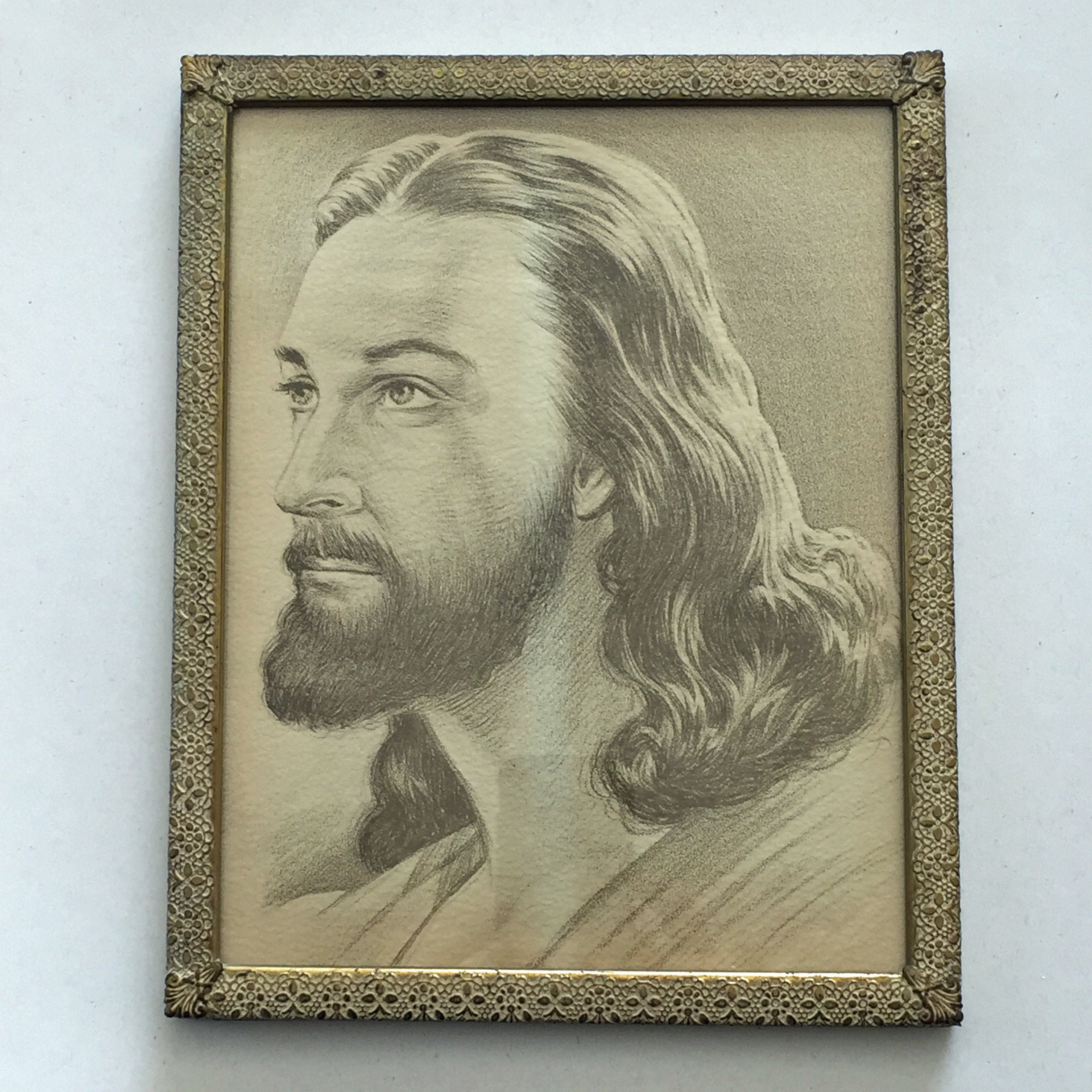 Venta Retrato de JESÚS en marco de metal, por Clarence, retrato ...