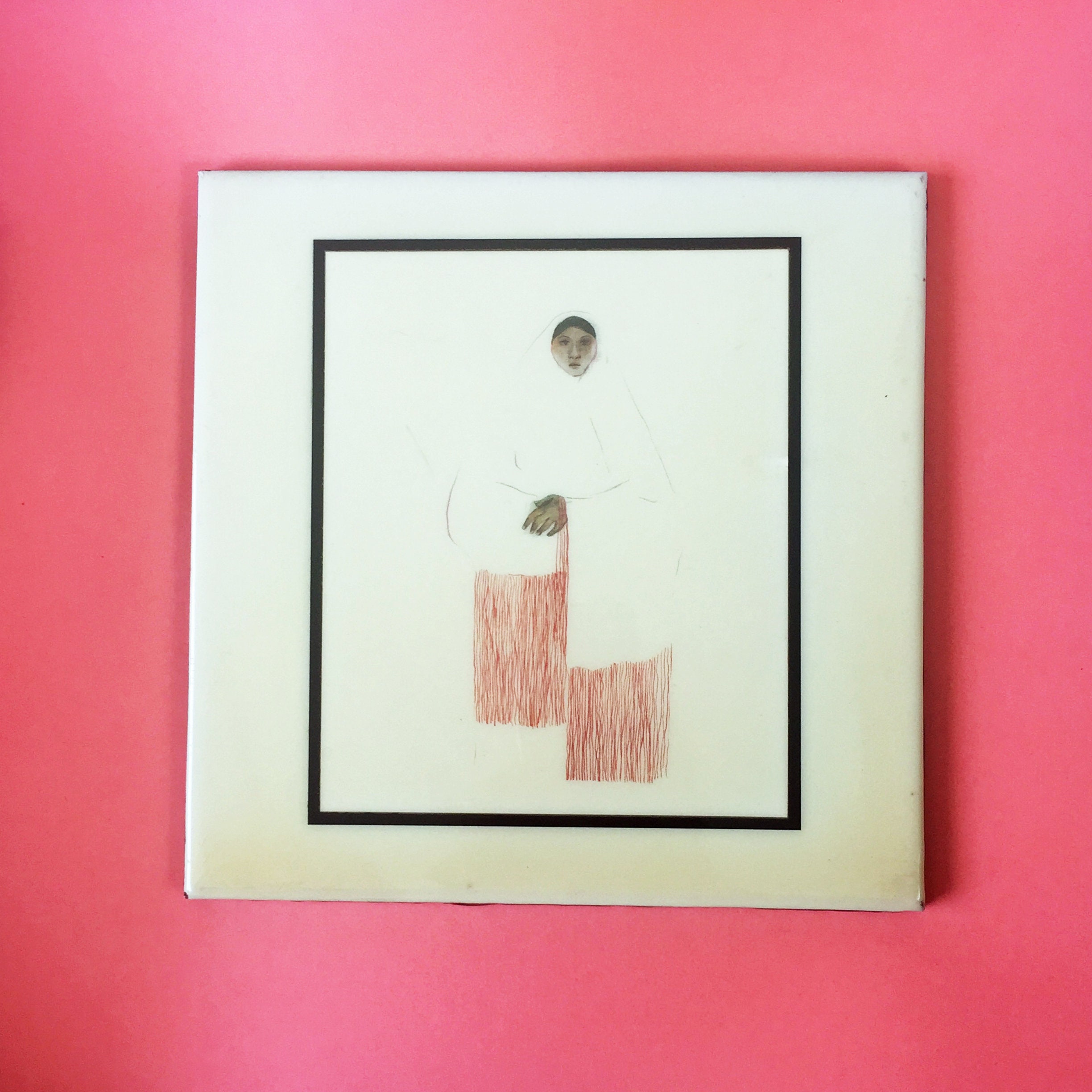 R.C. GORMAN CERAMIC TILE, Taos Pueblo Woman 1977, Navajo Nation Artist ...