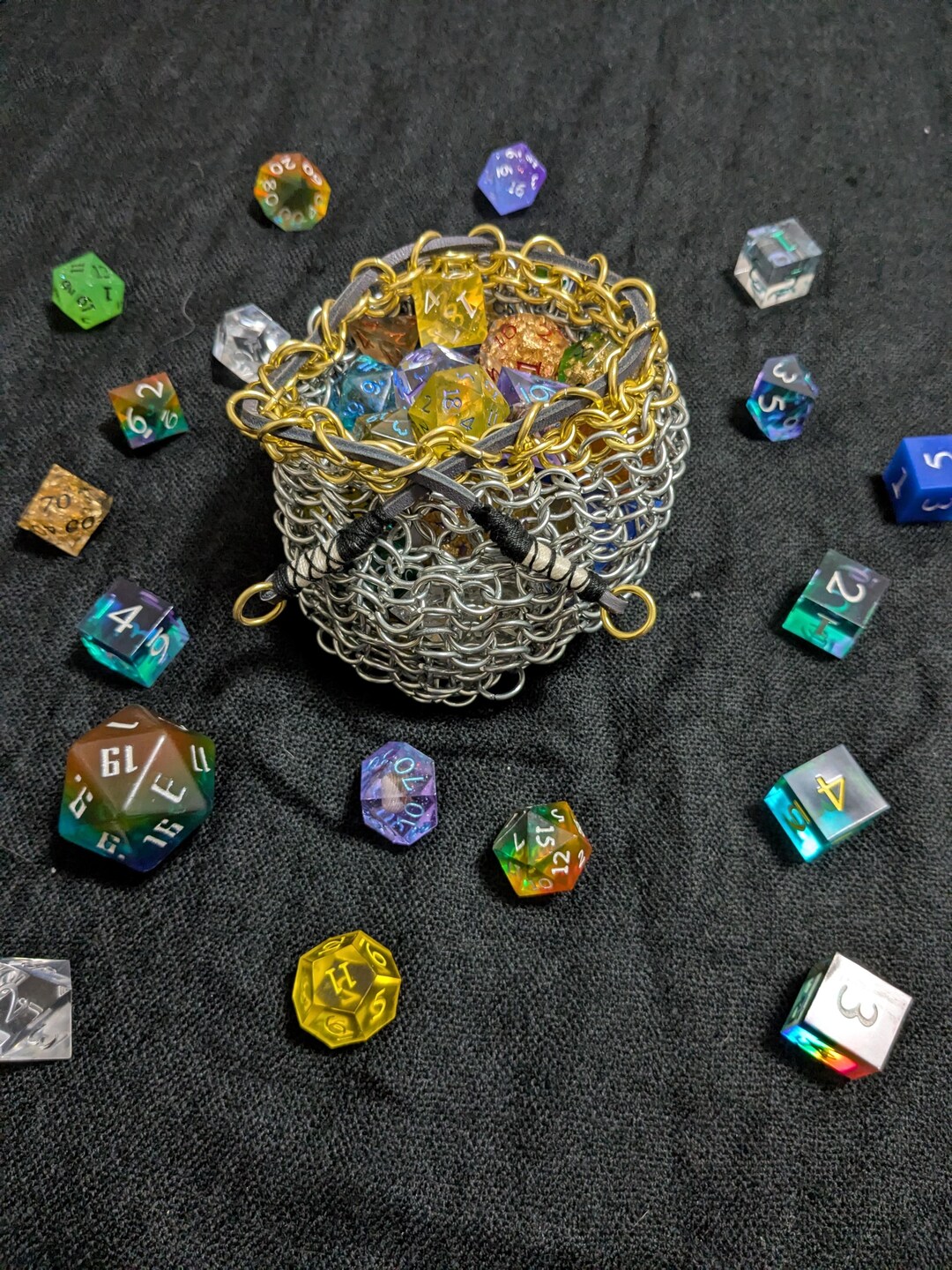 Royal Chainmail Dice Bag for Dungeons and Dragons (DND) - Etsy