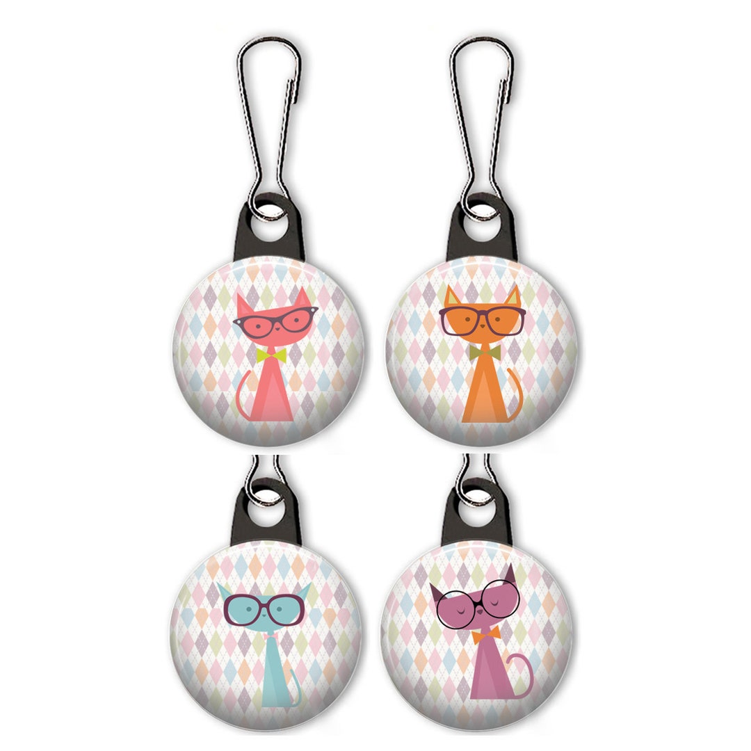 Argyle Cat Zipper Pull. Hipster Cats. Hipster Cat Zipper Pull. Hipster ...