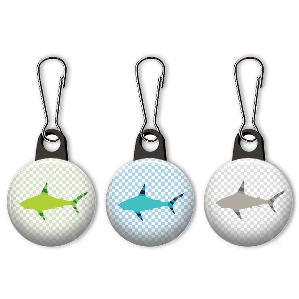 Shark Zipper Pull. Shark Charm. Shark Backpack Pull. Ocean Charm. Shark ...