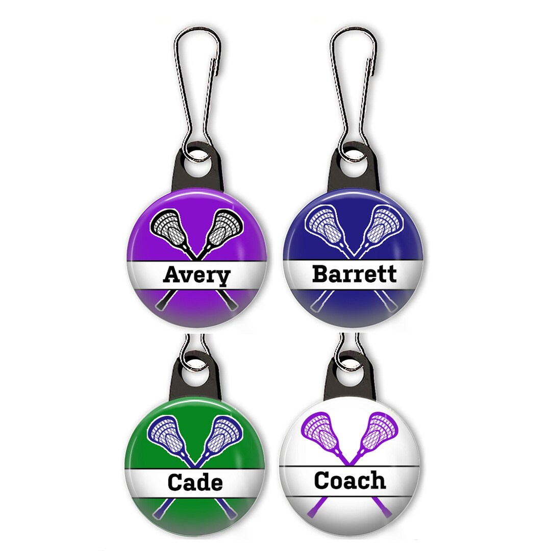 Lacrosse Zipper Pull. Personalized Lacrosse Zipper Pull With Name ...