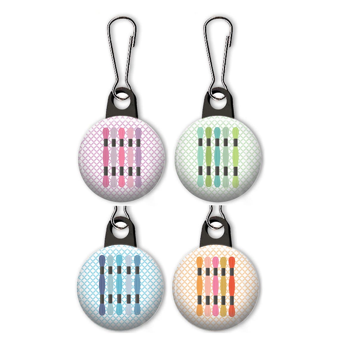 Embroidery Floss Zipper Pull. Hand Sewing Charm. Cross Stitch - Etsy