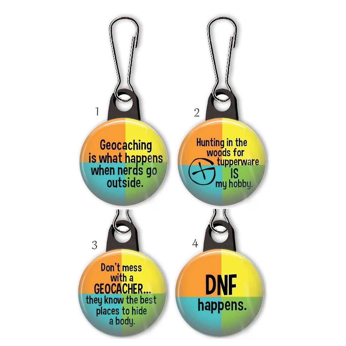 Geocaching Zipper Pull. Geocache Swag Charm. Geocache Zipper - Etsy