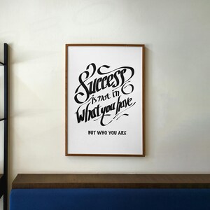 Success Motivational Wall Art - Inspirational Typography Print ...