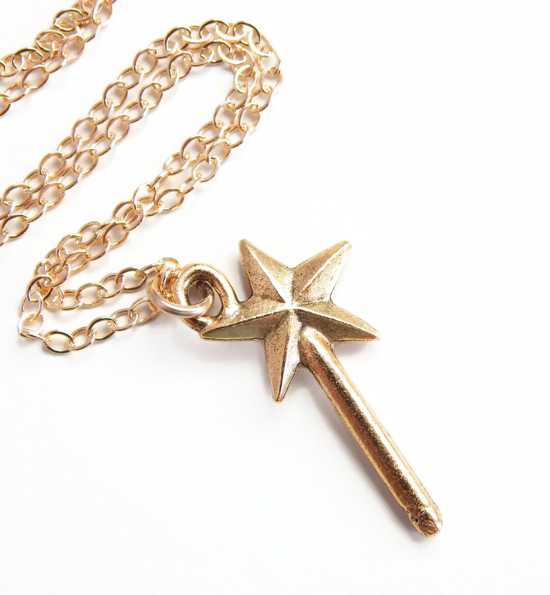 Glinda - Magic Wand Necklace - Wand Necklace - Fairy Godmother Necklace ...