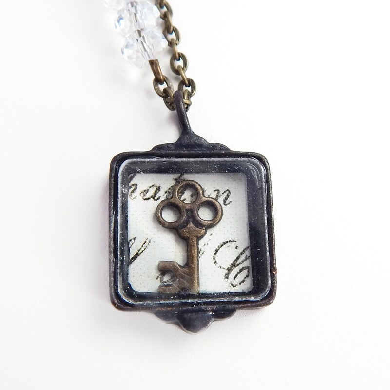 Shadow Box Necklace - Etsy