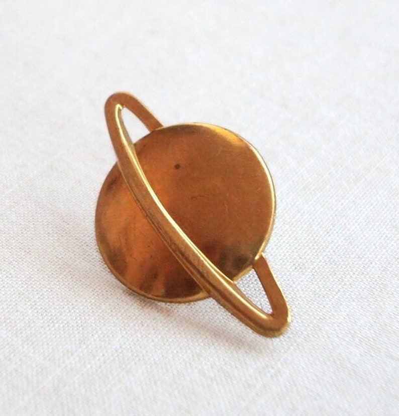 Vintage Brass Planet Saturn Pin Planet Pin Astronomy - Etsy
