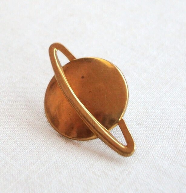 Vintage Brass Planet Saturn Pin Planet Pin Astronomy - Etsy
