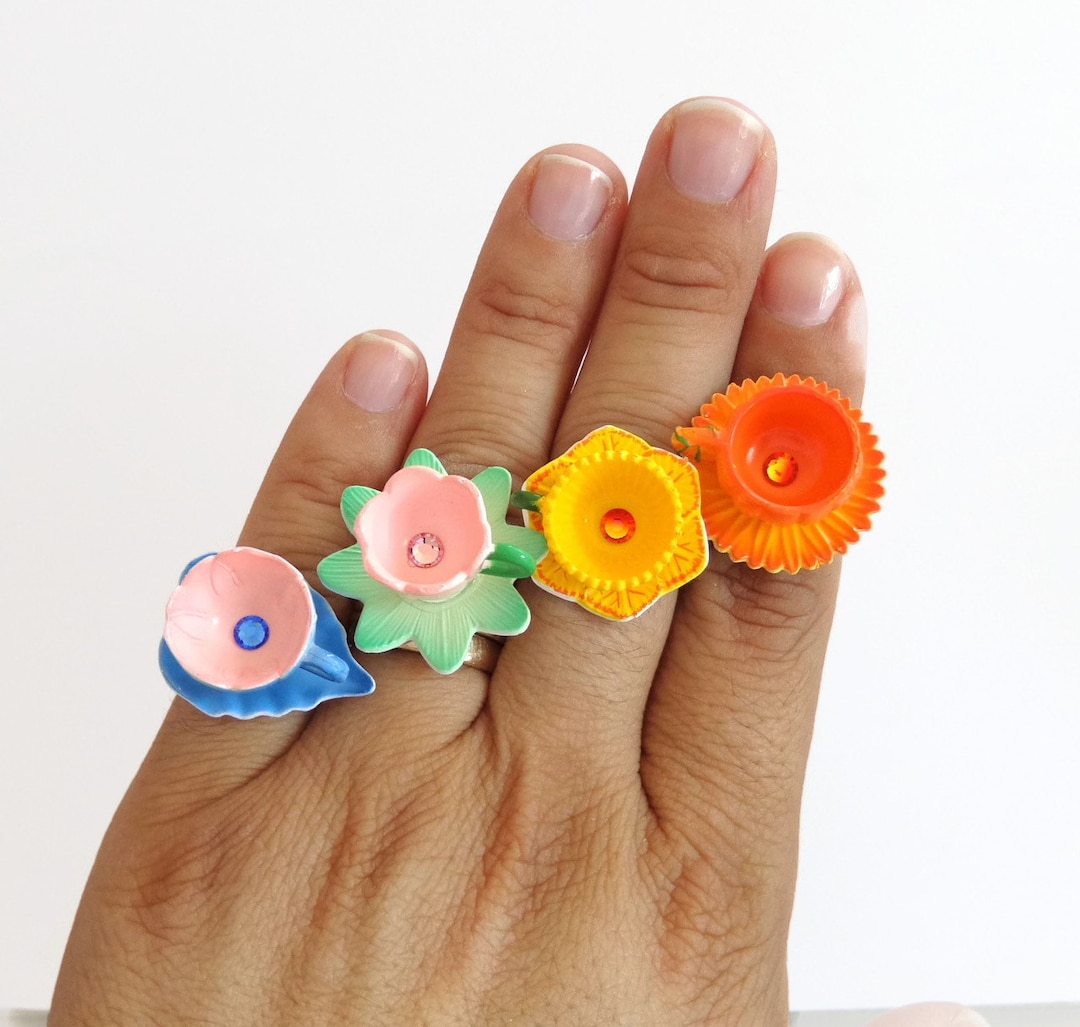 Clora - Miniature Flower Teacup Ring - Pumpkin Teacup - Miniature Tea ...