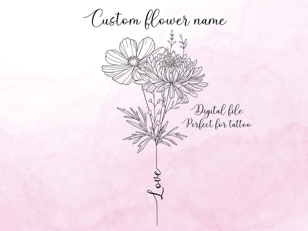 Custom Family Flower Bouquet, Customisable Love Bouquet, Family ...