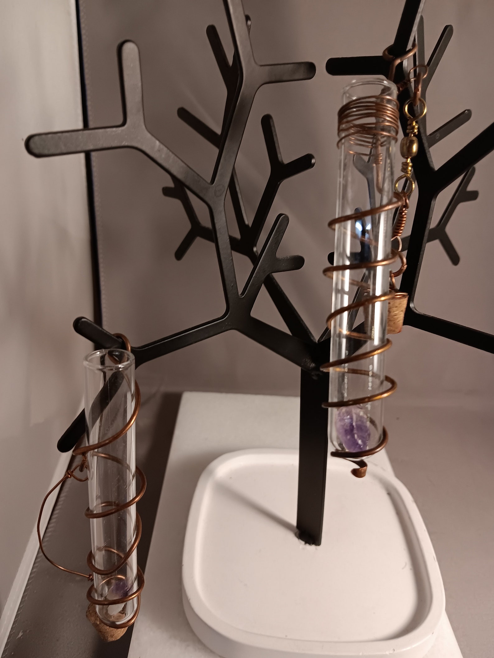 Chemistry Boro Glass Test Tube Rooting Jars Copper Wire Wrapped Window ...