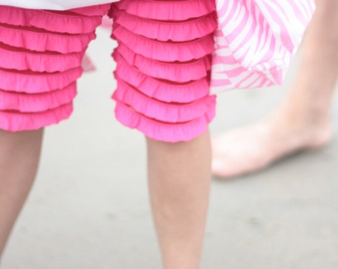 Hot Pink and Red Ruffle Biker Length Leggings Sizes 2 3 4 5 6 - Etsy