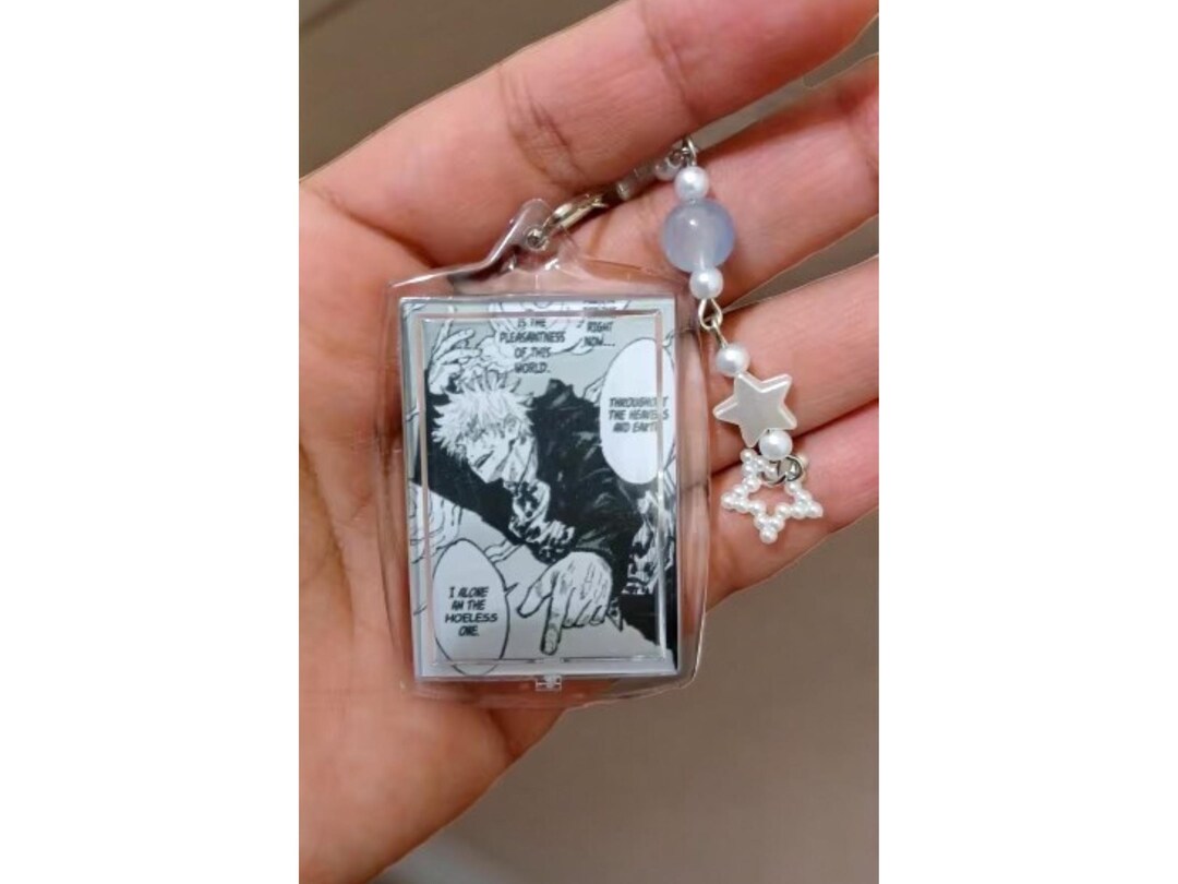 Gojo Cosplay Keychain, Handmade Anime Keychain, Acrylic JJK Keychain - Etsy
