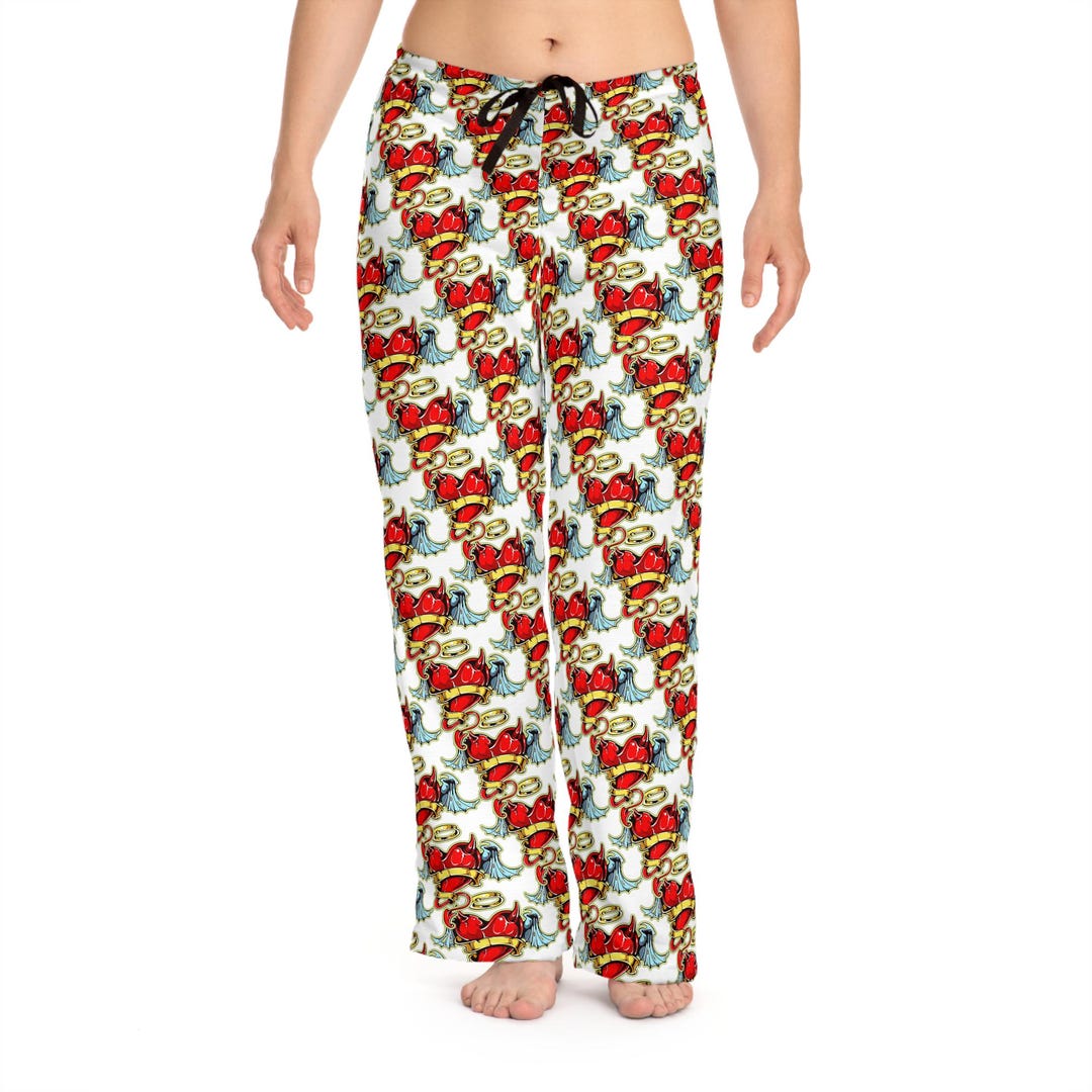 Cozy Cartoon Pajama Pants for Women, Relaxed Lounge Wear, Fun Sleep ...