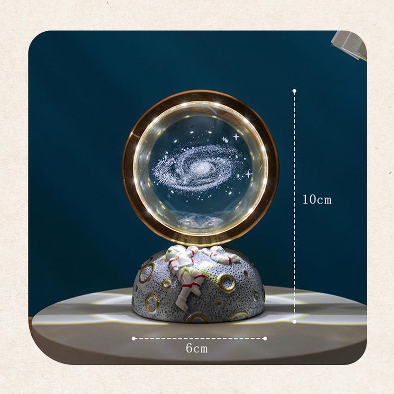 Dolphin Planet Lamp, Milky Way Planet Lamp, Space Snow Globe, 3D ...