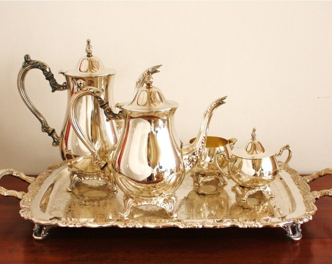 Oneida 5 Piece Silver Plated Tea Set - Etsy