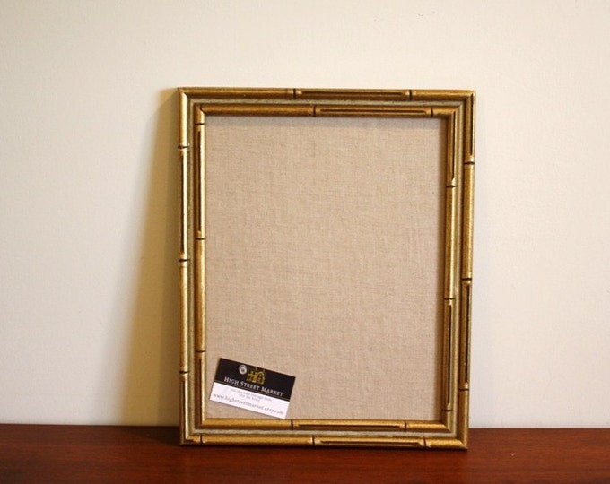 Bulletin Board With Vintage Faux Bamboo Gold Frame - Etsy