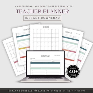 Teacher Planner, Academic Agenda, School Organizer, Lesson Plan Book ...