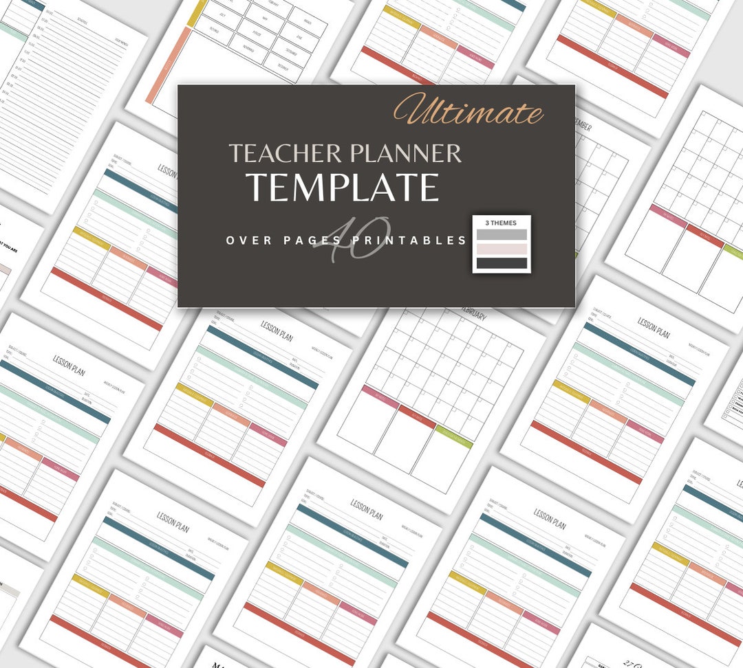 Teacher Planner, Academic Agenda, School Organizer, Lesson Plan Book ...