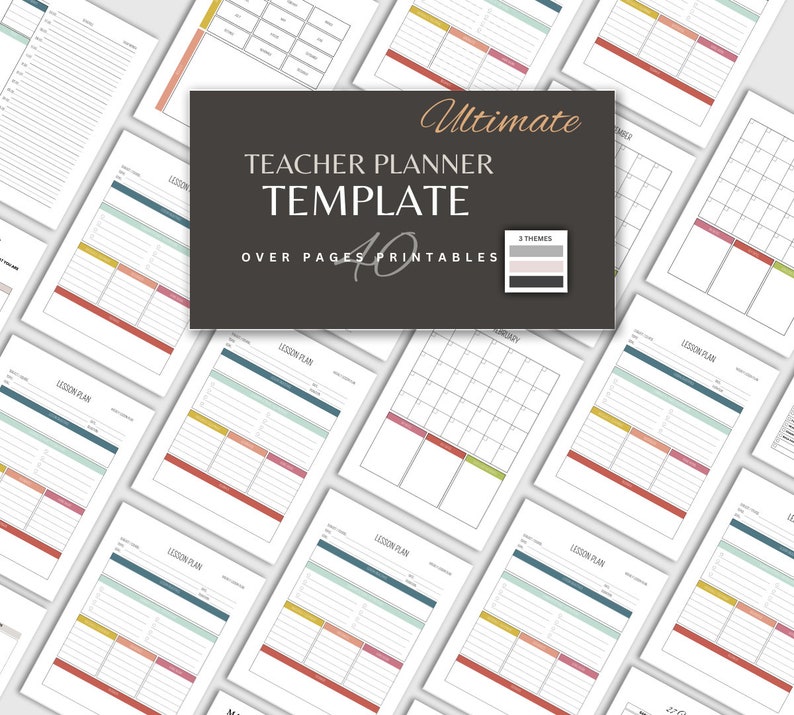 Teacher Planner, Academic Agenda, School Organizer, Lesson Plan Book ...