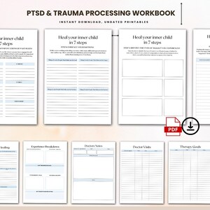 PTSD & Trauma Processing Workbook, Mental Health Journal, Workbook for ...