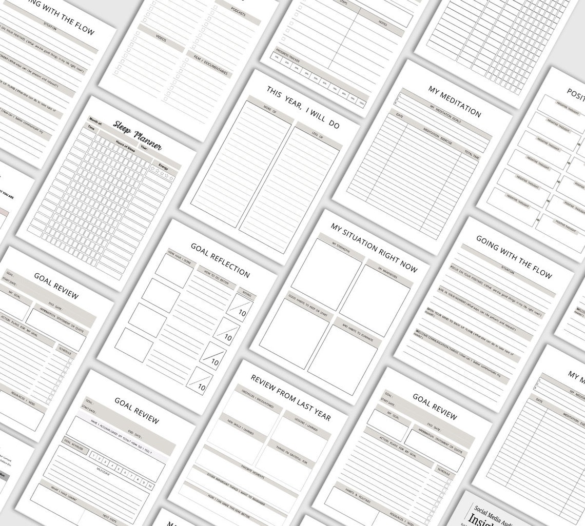 Personal Growth Journal, Guided Self-reflection Notebook, Mindfulness ...