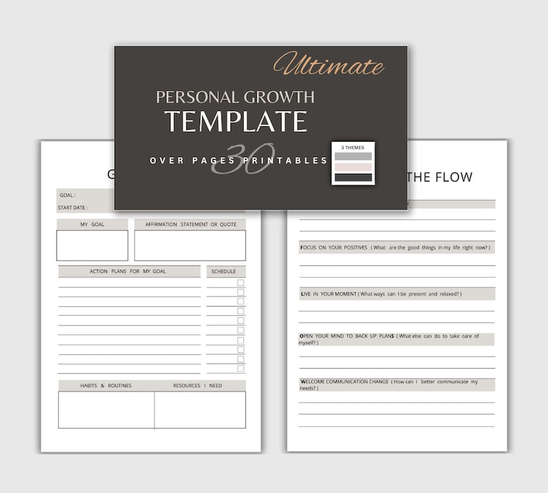 Personal Growth Journal, Guided Self-reflection Notebook, Mindfulness ...