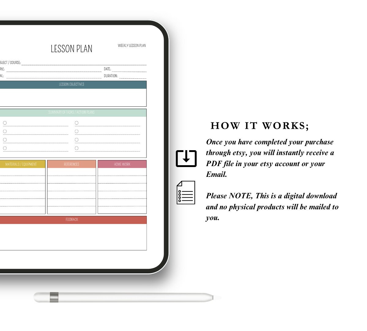 Teacher Planner, Academic Agenda, School Organizer, Lesson Plan Book ...