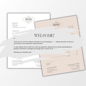 Minimalist Invoice Template, Professional Business Form, Simple ...